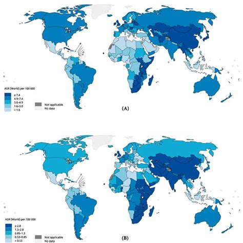 The Global Estimated Incidence Of Esophageal Cancer In 2018 Both Download Scientific Diagram