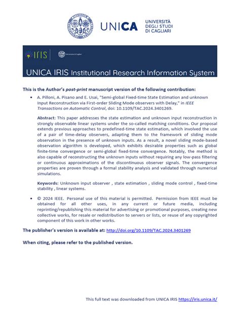 Semi Global Fixed Time State Estimation And Unknown Input Reconstruction Via First Order Sliding