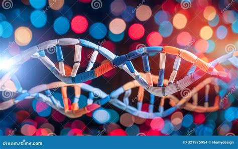 Dna Model In Vivid Colors Stock Illustration Illustration Of Cell 321975954