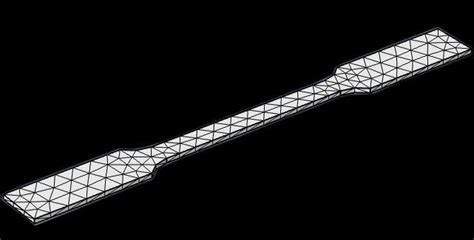 Finite Element Model And Meshing Of Tensile Specimen Download Scientific Diagram
