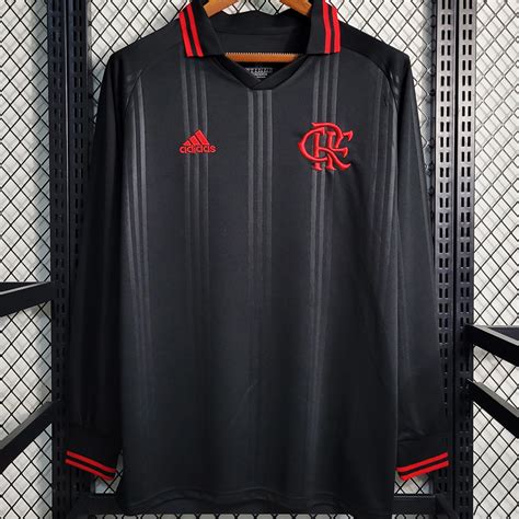 201920 Flamengo Black Retro Long Sleeve Jersey