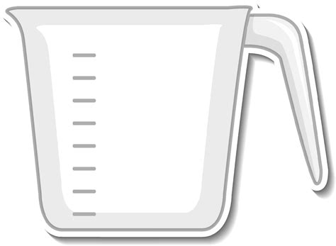 Measuring Cup Sticker On White Background 3112499 Vector Art At Vecteezy