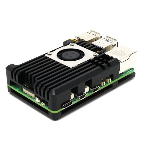 Aluminium Armour Blower Fan Heatsink Case For Raspberry Pi 5 The Pi Hut