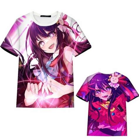 호시노 아이 최애의 아이 프린트 티셔츠 여름 반팔티 티몬