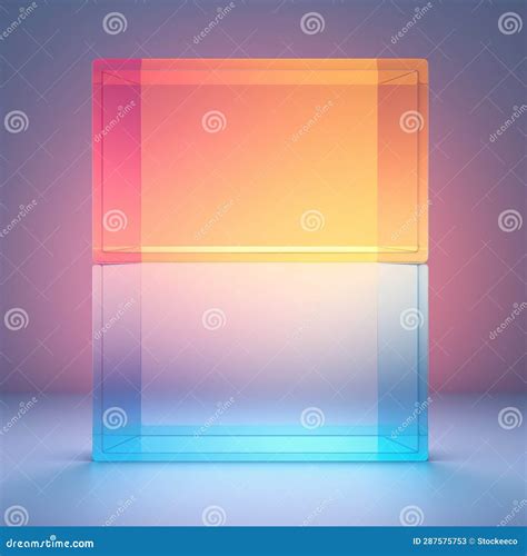 Colorful Glass Box A Psychedelic Tableaux Of Light And Shadow Stock Illustration Illustration