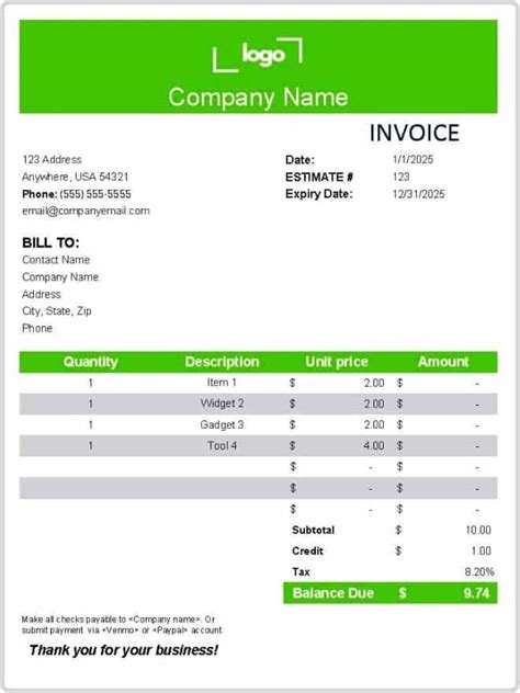 Free Hvac Invoice Templates Edit Print Send Joist