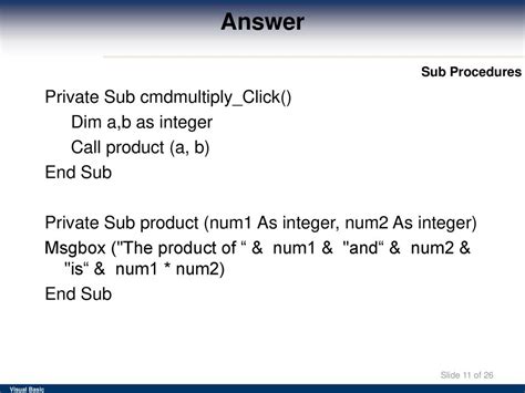 Sub Procedures And Functions Ppt Download