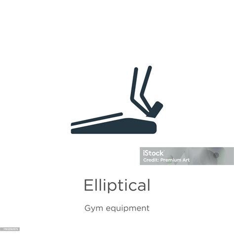 타원형 아이콘 벡터입니다 흰색 배경에 고립 된 체육관 장비 컬렉션에서 트렌디 한 평면 타원형 아이콘 벡터 일러스트는 웹 및 모바일 그래픽 디자인 로고 Eps10에 사용할 수