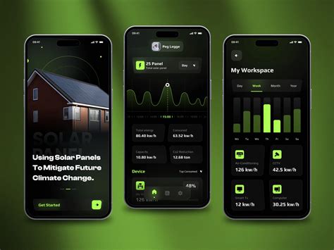 Solar Panel Monitoring App Ui Design