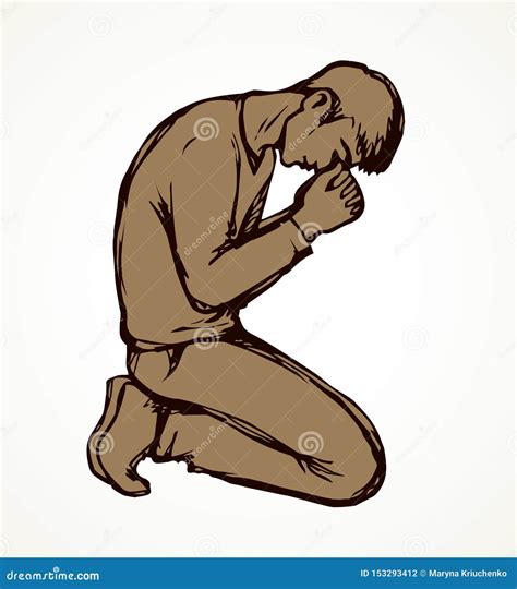 祈祷的人的传染媒介图象 向量例证 插画 包括有 乱画 投反对票 饶恕 上帝 艺术 地空通信系统 153293412
