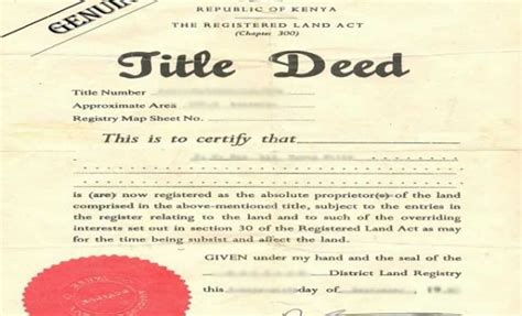Land Inheritance In Kenya How To Acquire Title Deed After Succession