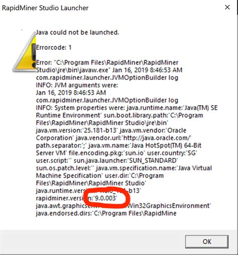 Java Could Not Be Launched — Rapidminer Community