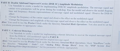 Part B Double Sideband Supressed Carrier Dsb Sc