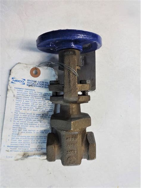 NIBCO 3 4 NPT FIRE MAIN GATE VALVE BRONZE T 104 0 LOT OF 3