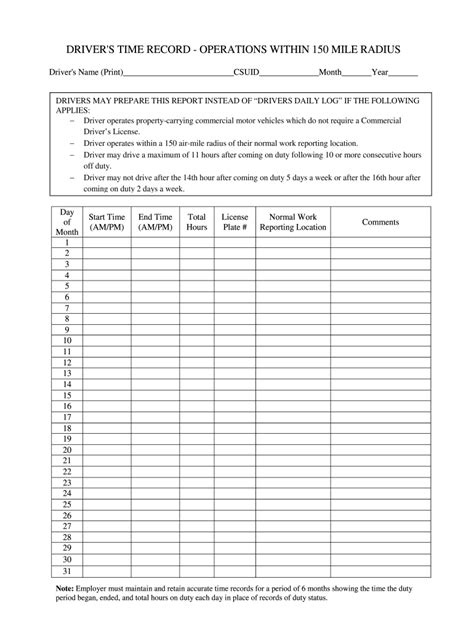 150 Air Mile Radius Log Sheet Fill Out And Sign Online Dochub