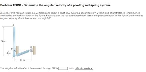 Solved Problem 17018 Determine The Angular Velocity Of A
