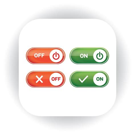 Premium Vector Round Power Onoff Button Set Green Button And Red Button