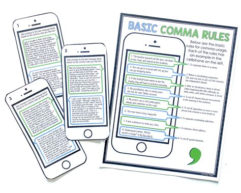 Creative Activities For Teaching Comma Rules In ELA Presto Plans