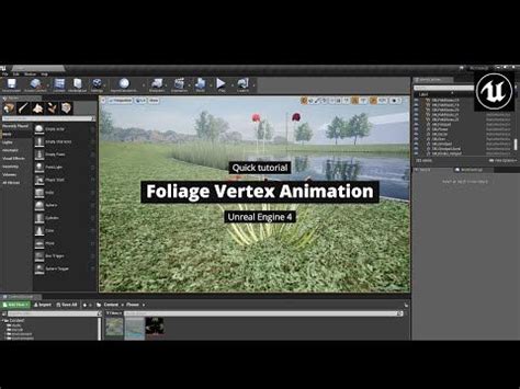 UE Quick Tutorial Foliage Vertex Animation Game Engine Game Design Unreal Engine