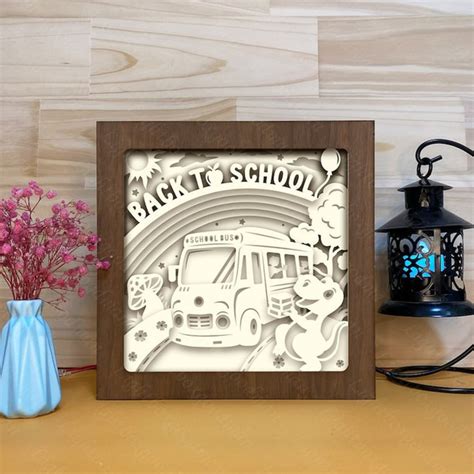 Back To School 3 Shadow Box Svg 3d School Shadow Box Schoo Inspire