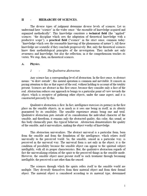 Ch Iii Hierarchy Of Sciences Pdf