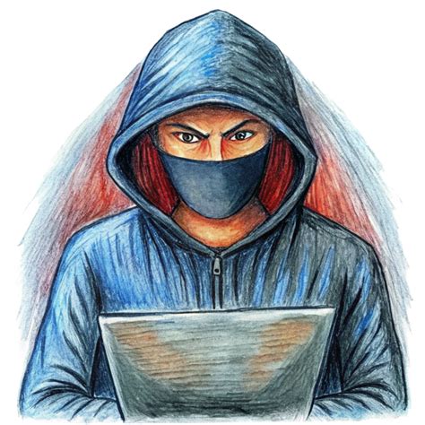Anonymous Cyber Attacker With Laptop 51869041 Png