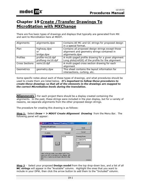Chapter 19 Drawings To Microstation Pdf Menu Computing Drawing