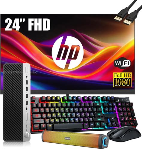 Amazon Com Hp Prodesk G Sff Desktop Computer With Fhd Monitor Pc Set Intel Core I