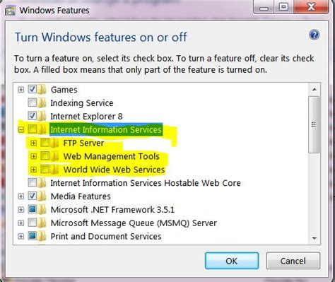 Enable IIS In Windows