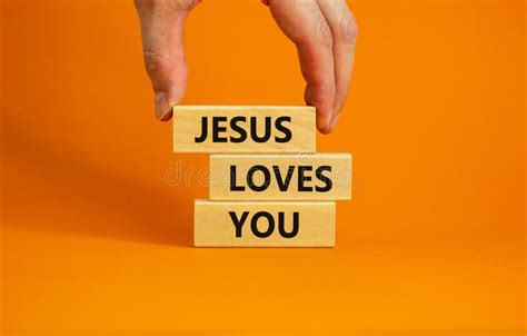 Jesus Loves You Symbol Concept Words `jesus Loves You` On Wooden