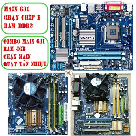 Combo Main Gigabyte G31 Cpu 5700 7500 Socket 775 Ram Ddr2 2gb Shopee Việt Nam