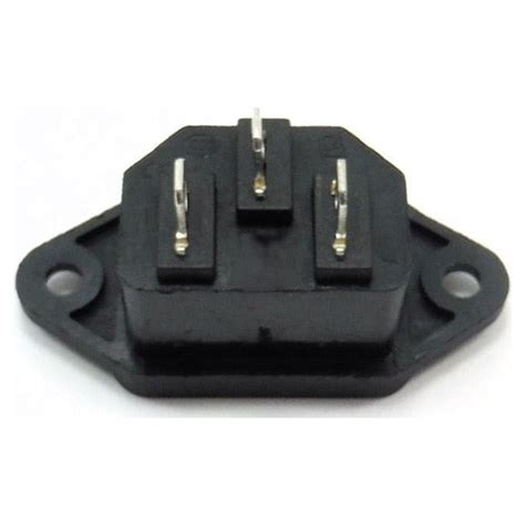 AC IEC320 C14 Mount Male Plug 3 Pins Panel Power Inlet Socket Connector 250 V0U6 Walmart Com