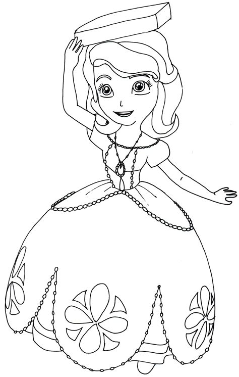 Sofia The First Coloring Pages Perfect Posture Sofia The First Coloring Page