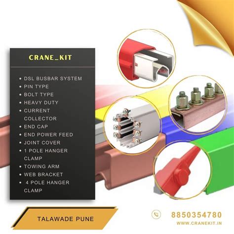 Crane Kit 125a Bolt Jointed Copper Busbar System For Crane And Hoist At