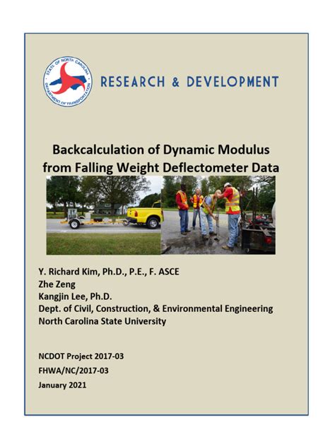 backcalculation of dynamic modulus from falling weight deflectometer