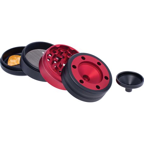 Aluminium Grinder W Cone Holder And Funnel Topsnowtreeworldwide