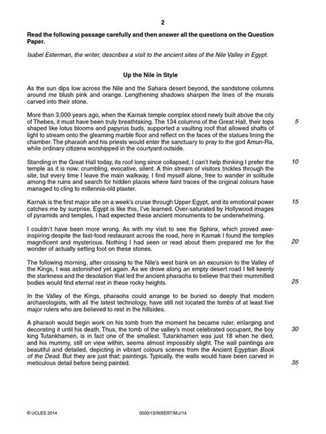 Igcse Paper 1 Reading Core Download Free Pdf Tutankhamun Ancient Egypt