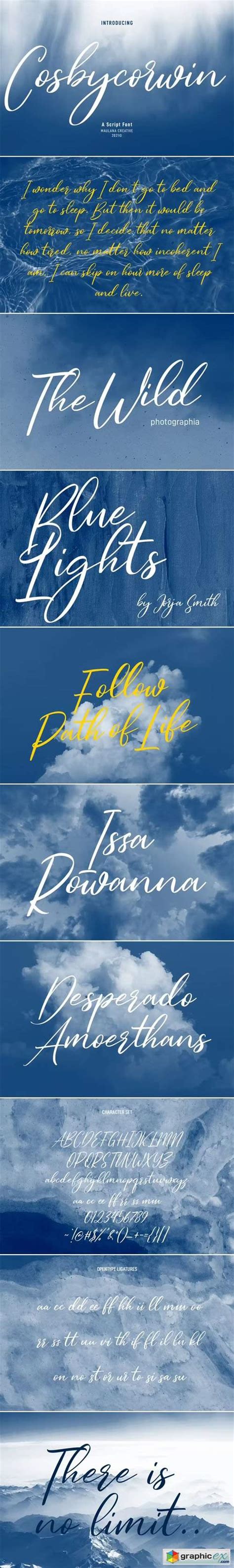 Cosbycorwin Script Slanted Cursive Font Free Download Vector Stock Image Photoshop Icon