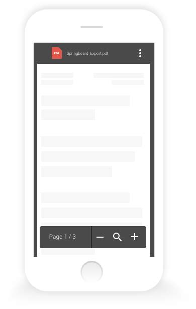 export pdf mobile springboard