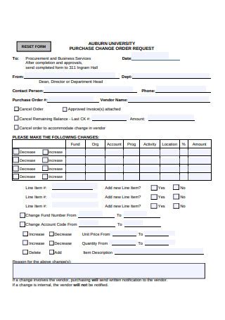 FREE Purchase Order Form Samples To Download