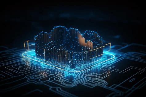 Premium Ai Image Futuristic Microcircuit On Dark Background 3d Rendering