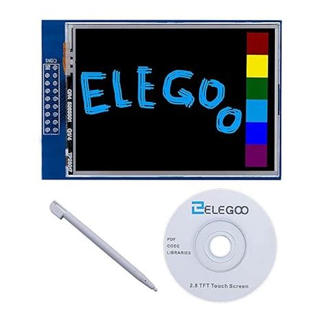 Elegoo Uno R3 2 8 Inches Tft Touch Screen With Sd Card Socket With Technical Data For Arduino