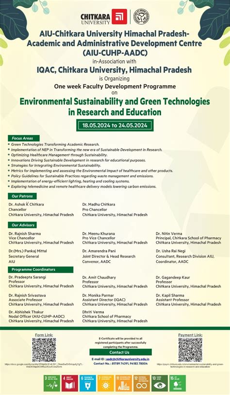 Dr Rajnish Srivastava On Linkedin Dear Colleagues We Are Glad To Inform You That Chitkara