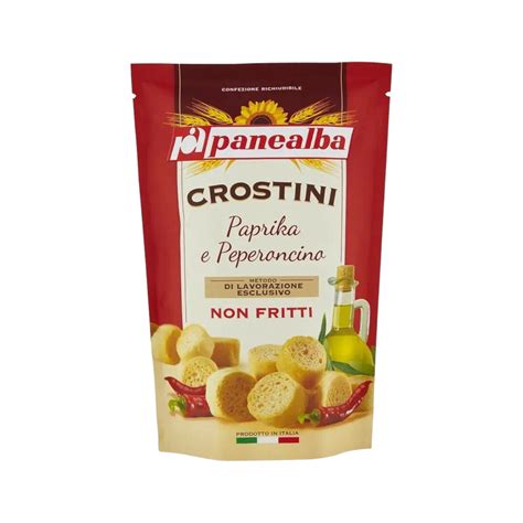 Panealba Paprika And Chilli Flavour Croutons 100 Gr Made In Eatalia
