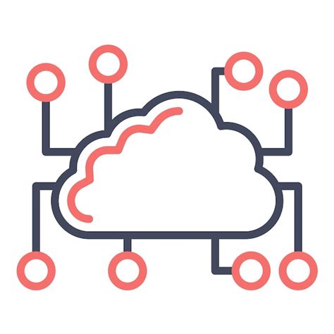 Premium Vector Cloud Networking Vector Illustration Style