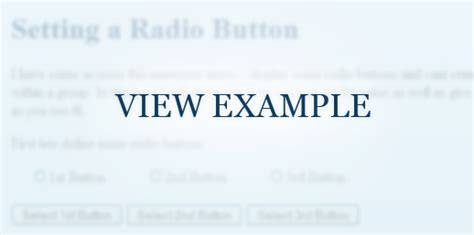 Setting A Specific Radio Button Within A Radio Group Croteaus Blog