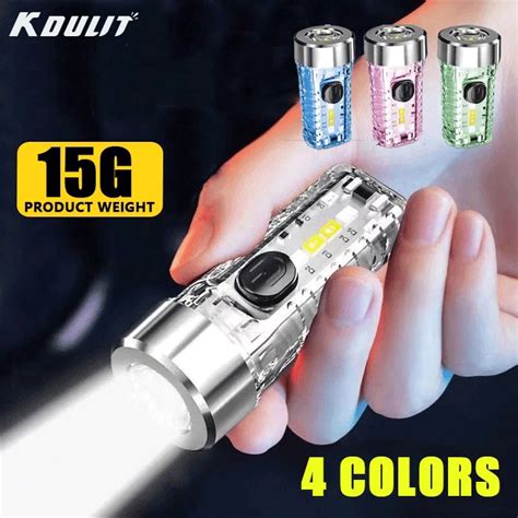 미니 다기능 내장 배터리 키체인 손전등 야외용 가정용 야간 레드 블루 라이트 플래시 충전 강한 빛 랜턴 Aliexpress