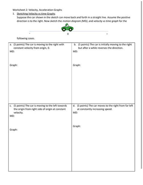 Solved Worksheet Velocity Acceleration Graphs Chegg Worksheets Library