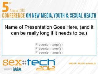 Sextech Presenterslides 2012 Template PPTX Factual Genres