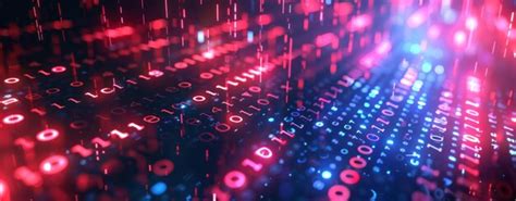 Abstract Digital Binary Code Background Premium AI Generated Image